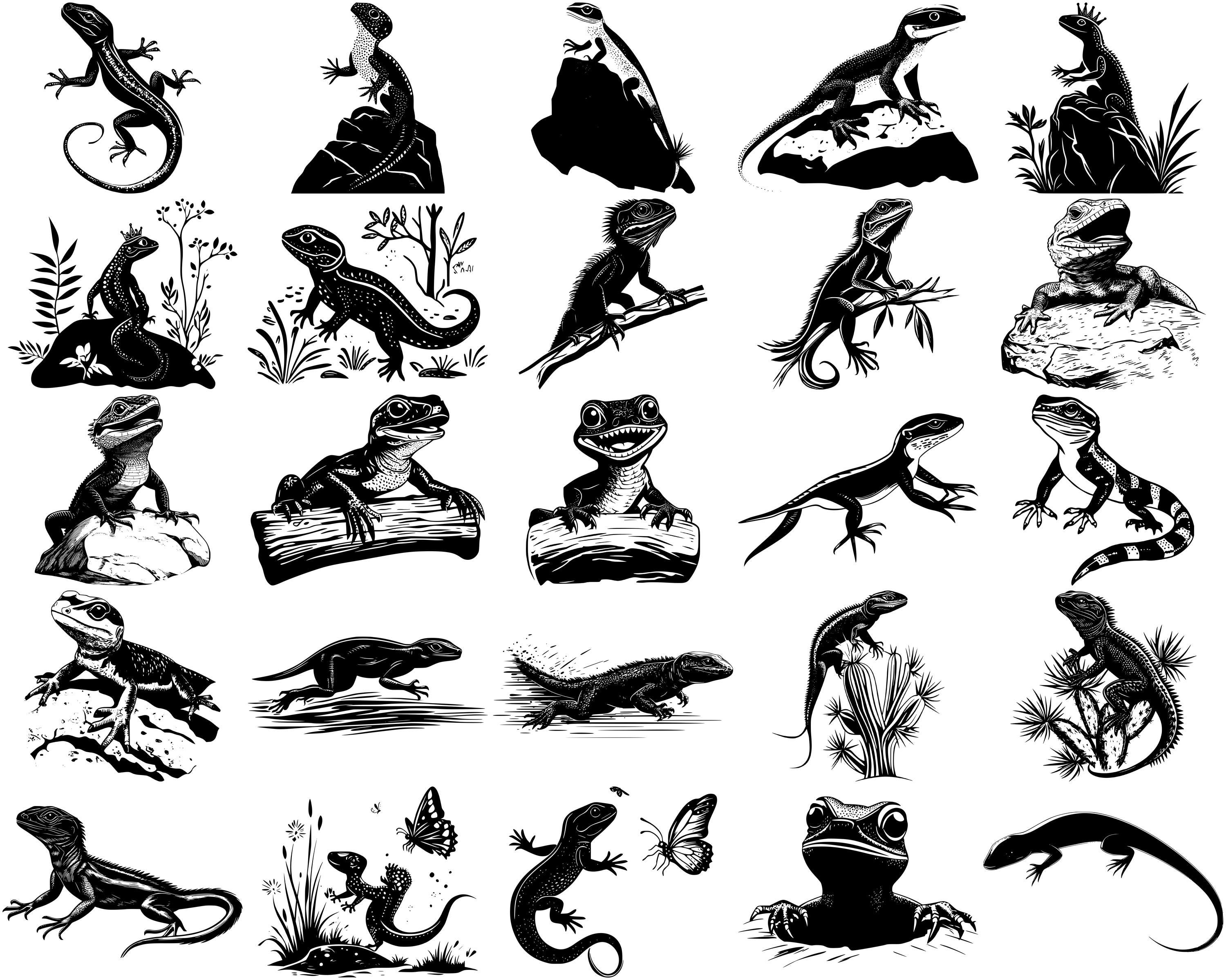 Lizard SVG Bundle, Set of 100, Instant Digital Download Svg Png Dxf Eps ...