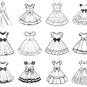 100+ Cute Simple Dress Procreate Brush Set | Unique Dress Stamp Brushes ...