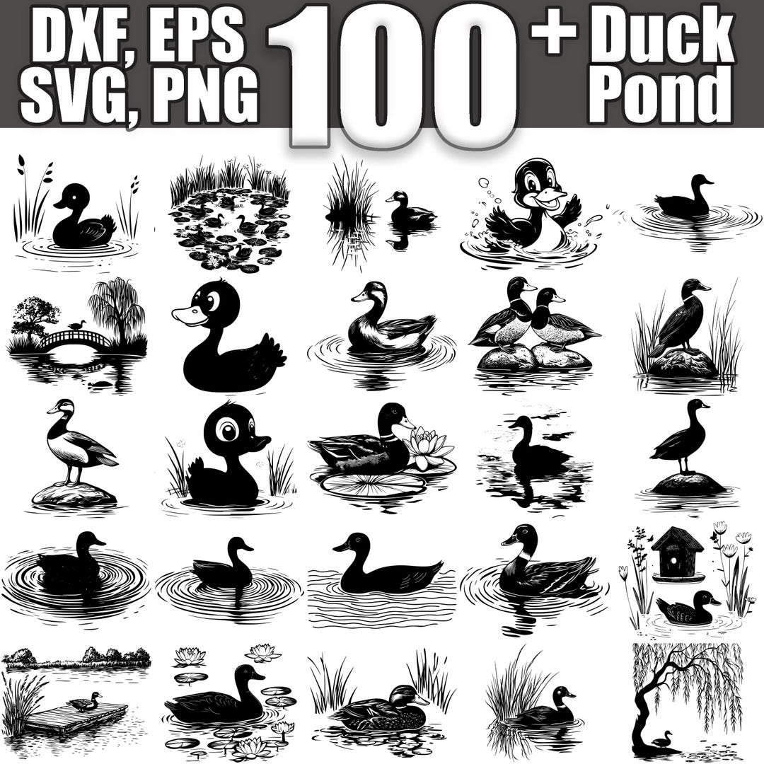 Duck Pond SVG Bundle, Set of 100, Instant Digital Download Svg Png Dxf ...