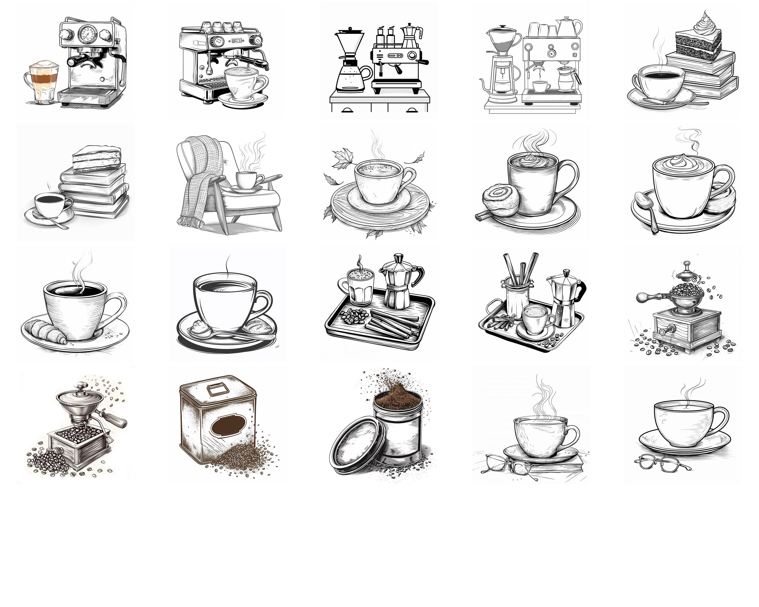 100+ Coffee Break Procreate Brush Set | Procreate Stamp Brushes ...