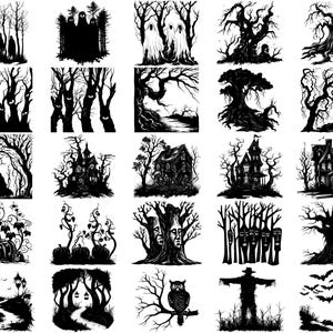 Haunted Forest SVG Bundle, Set of 100, Instant Digital Download Svg Png ...