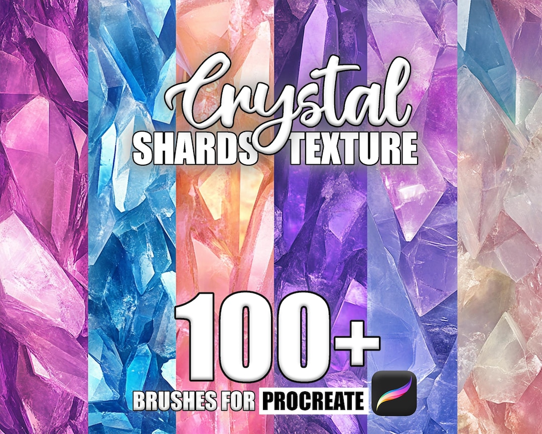 Crystal Shards Texture Procreate Brushes: 100+ Seamless Patterns ...