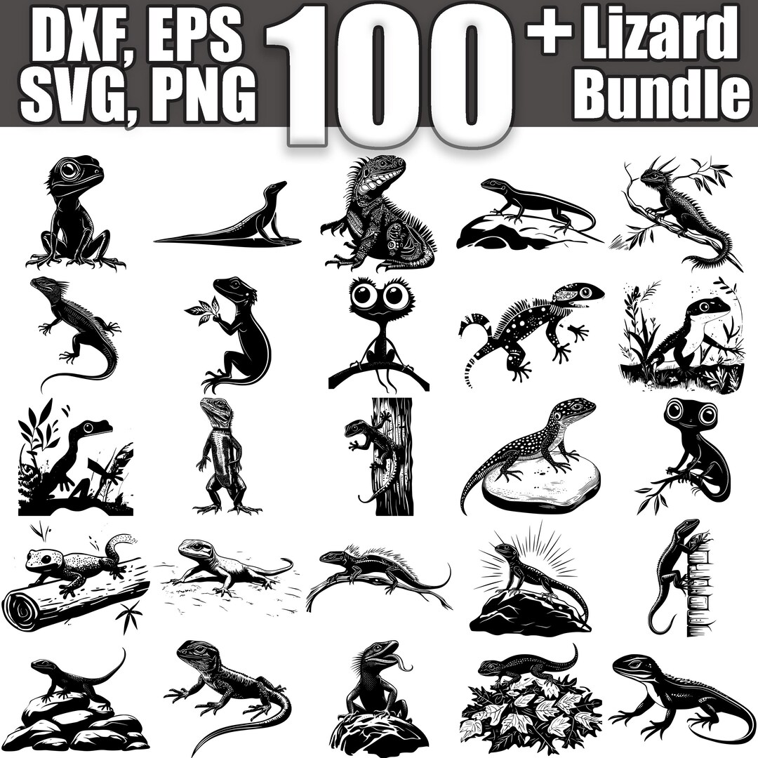 Lizard SVG Bundle, Set of 100, Instant Digital Download Svg Png Dxf Eps ...