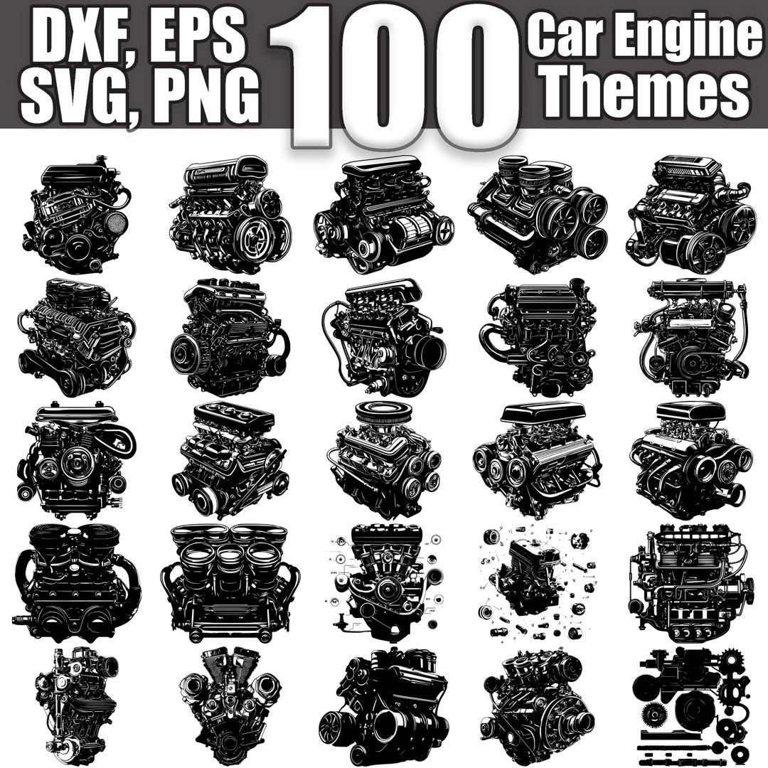 Car Engine SVG Bundle, Set of 100, Instant Digital Download Svg Png Dxf ...