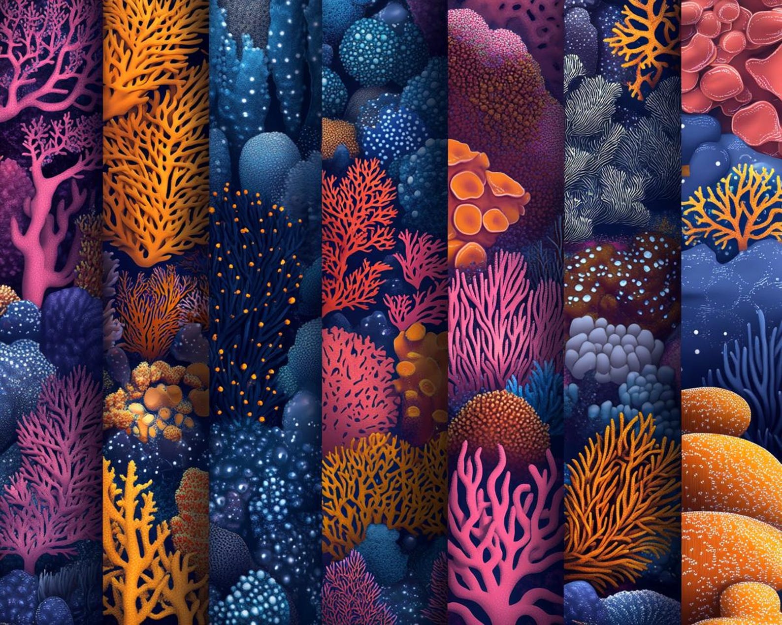 Coral Reef Texture Procreate Brushes: 100+ Seamless Patterns (instant ...