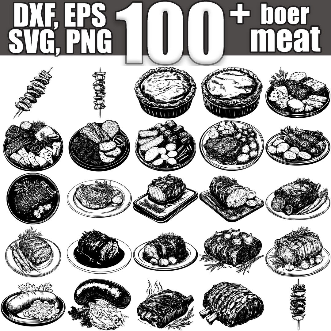 Boer Meat SVG Bundle, Set of 100, Instant Digital Download Svg Png Dxf ...