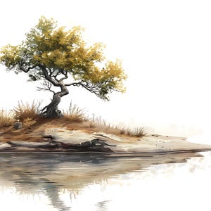 128+ Tree Lake by Nature Procreate Brush Set | Stamps for Procreate ...