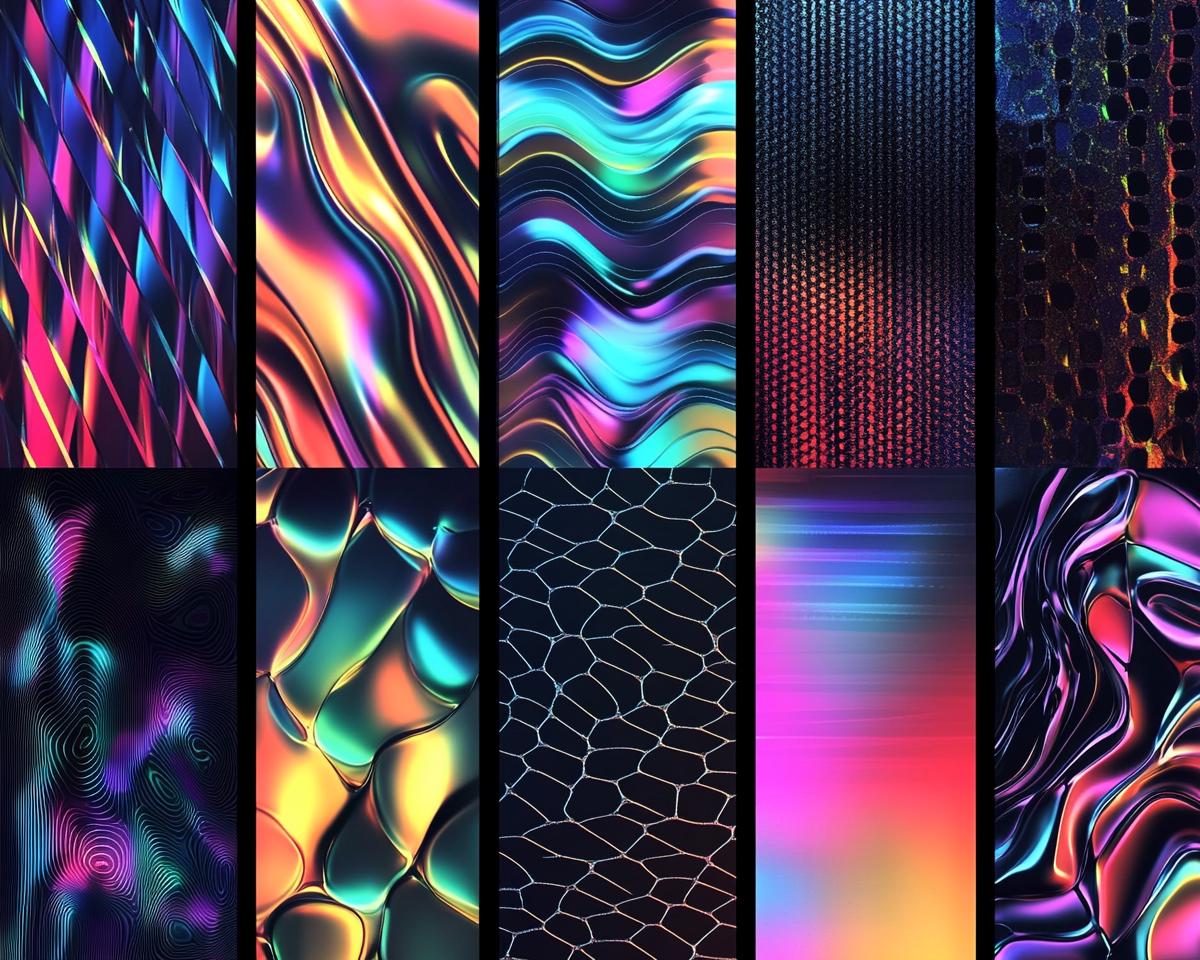 Chrome Texture Procreate Brushes: 100+ Seamless Metal Patterns (instant ...