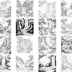150+ Waterfall Scene Procreate Brush Set | Stamps for Procreate ...