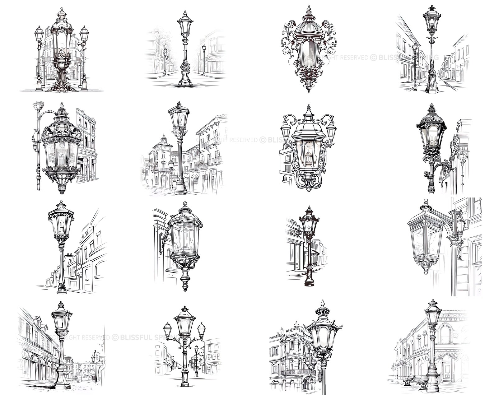 100+ Street Lamp Procreate Brush Set | Unique Realistic Lamp Stamp ...