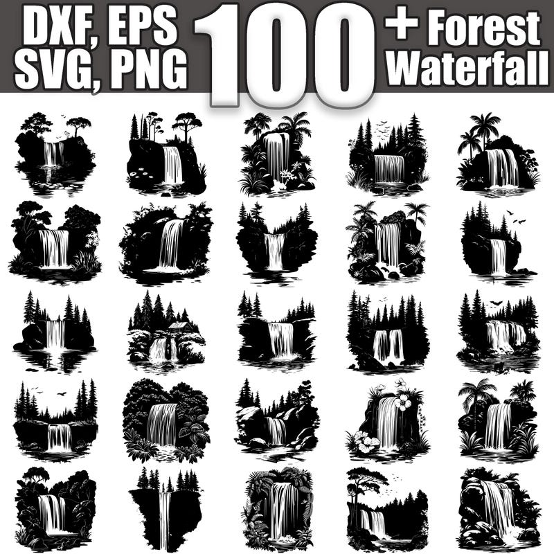 Waterfall Svg - Etsy
