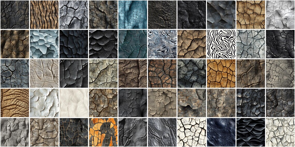 Elephant Skin Texture Procreate Brushes: 100+ Seamless Patterns ...