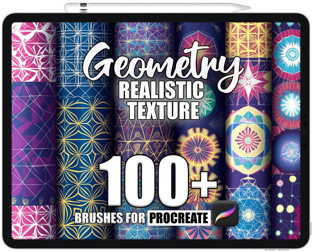 100+ Sacred Geometry Texture Procreate Brushes: Seamless Patterns (instant Download) - Etsy