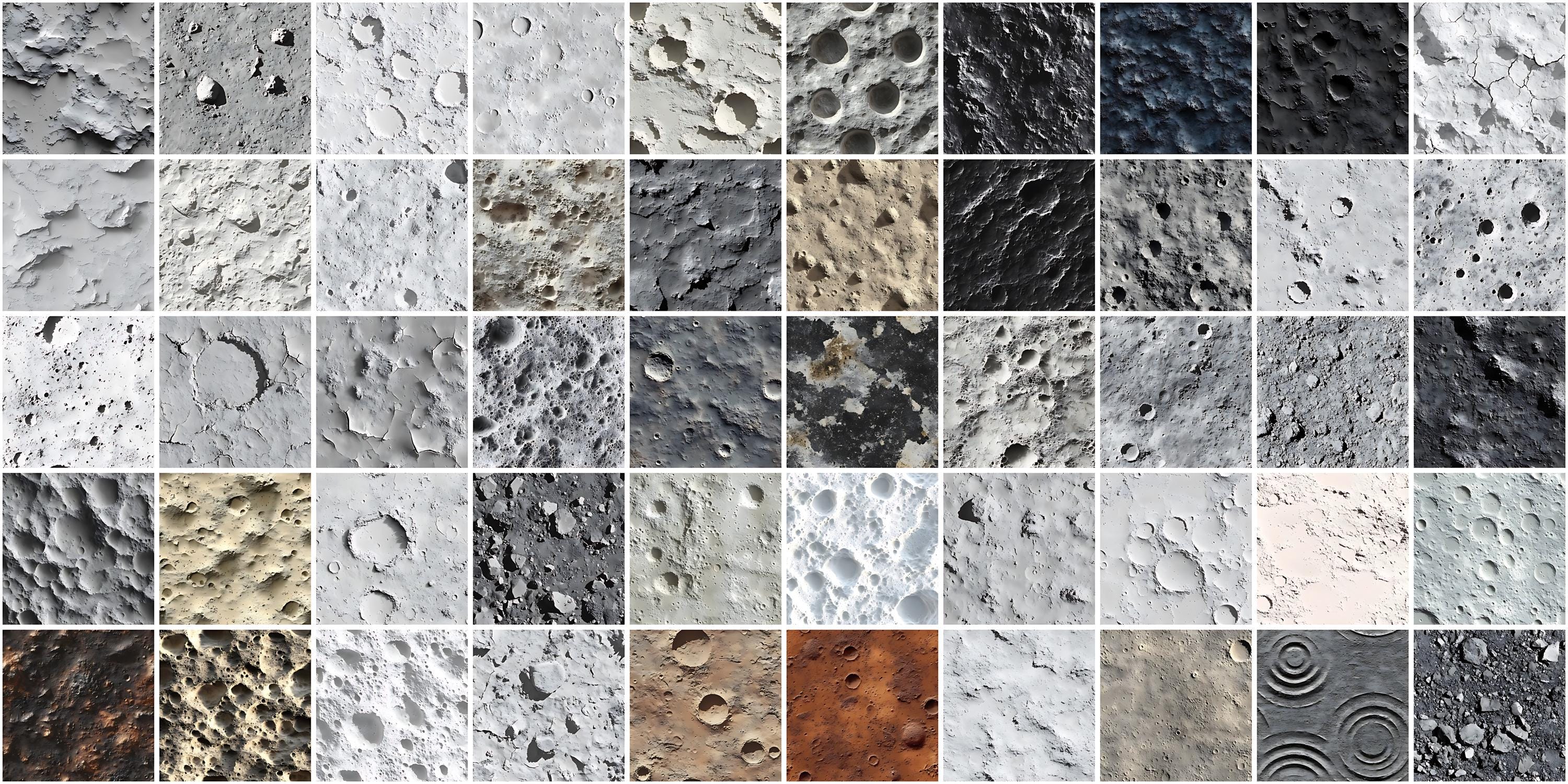 Crater Dust Texture Procreate Brushes: 100+ Seamless Patterns (instant ...