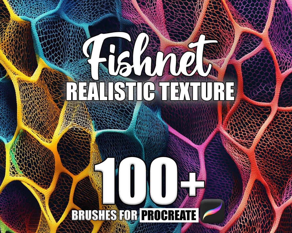 100+ Fishnet Texture Procreate Brushes: Seamless Patterns (instant ...