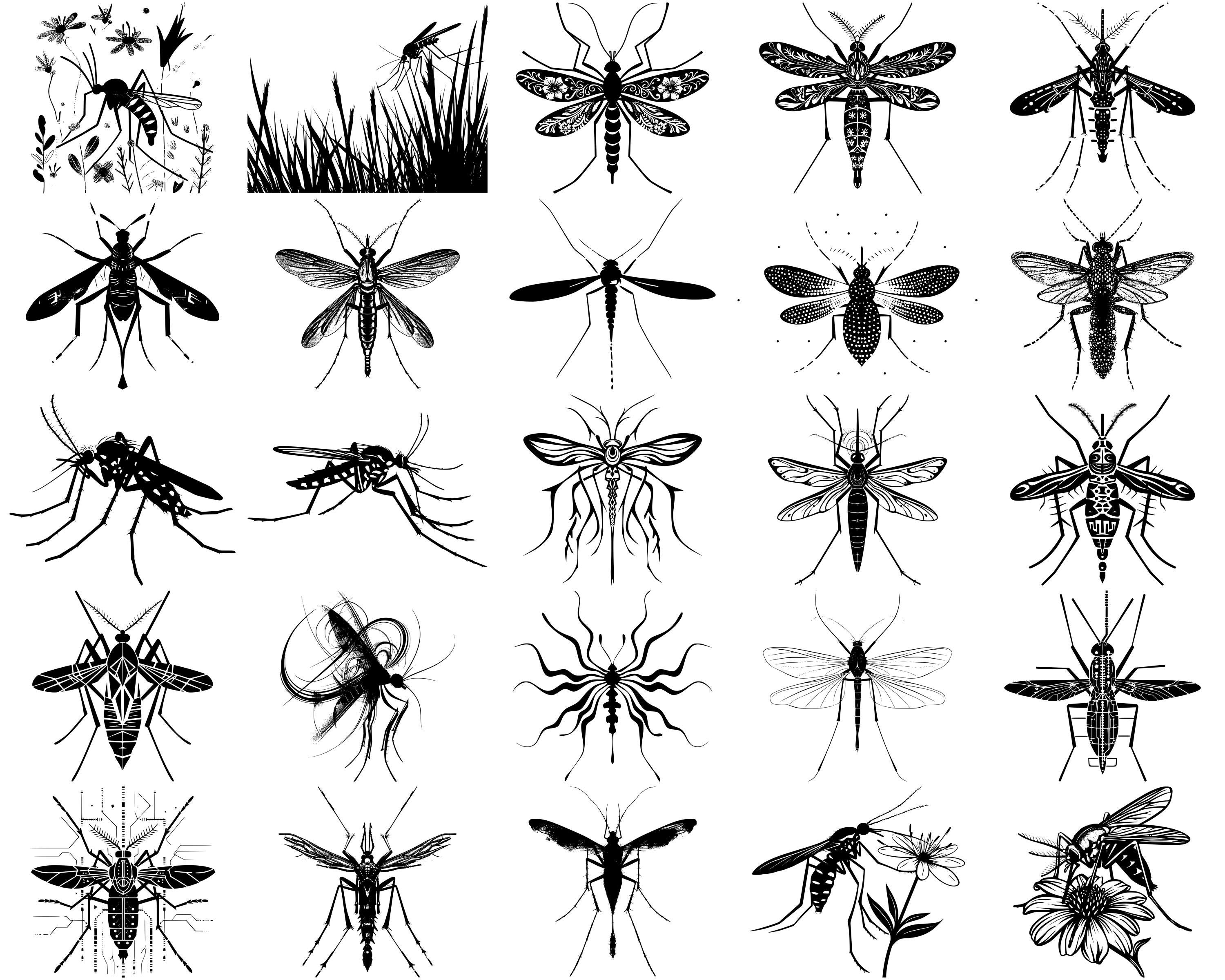 Mosquito SVG Bundle, Set of 100, Instant Digital Download Svg Png Dxf ...