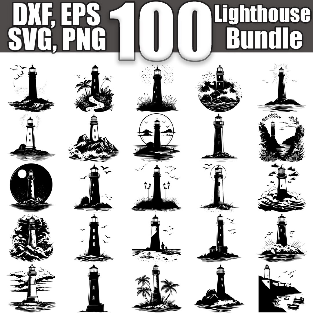 Light House SVG Bundle, Set of 100, Instant Digital Download Svg Png ...