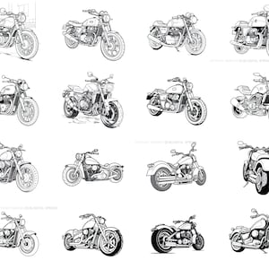 100+ Motorbike Procreate Brush Set | Unique Realistic Motorcycle Stamp ...