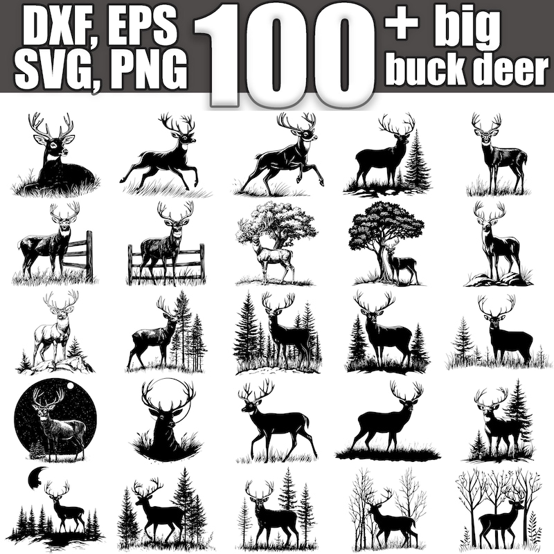 Buck Deer - Etsy
