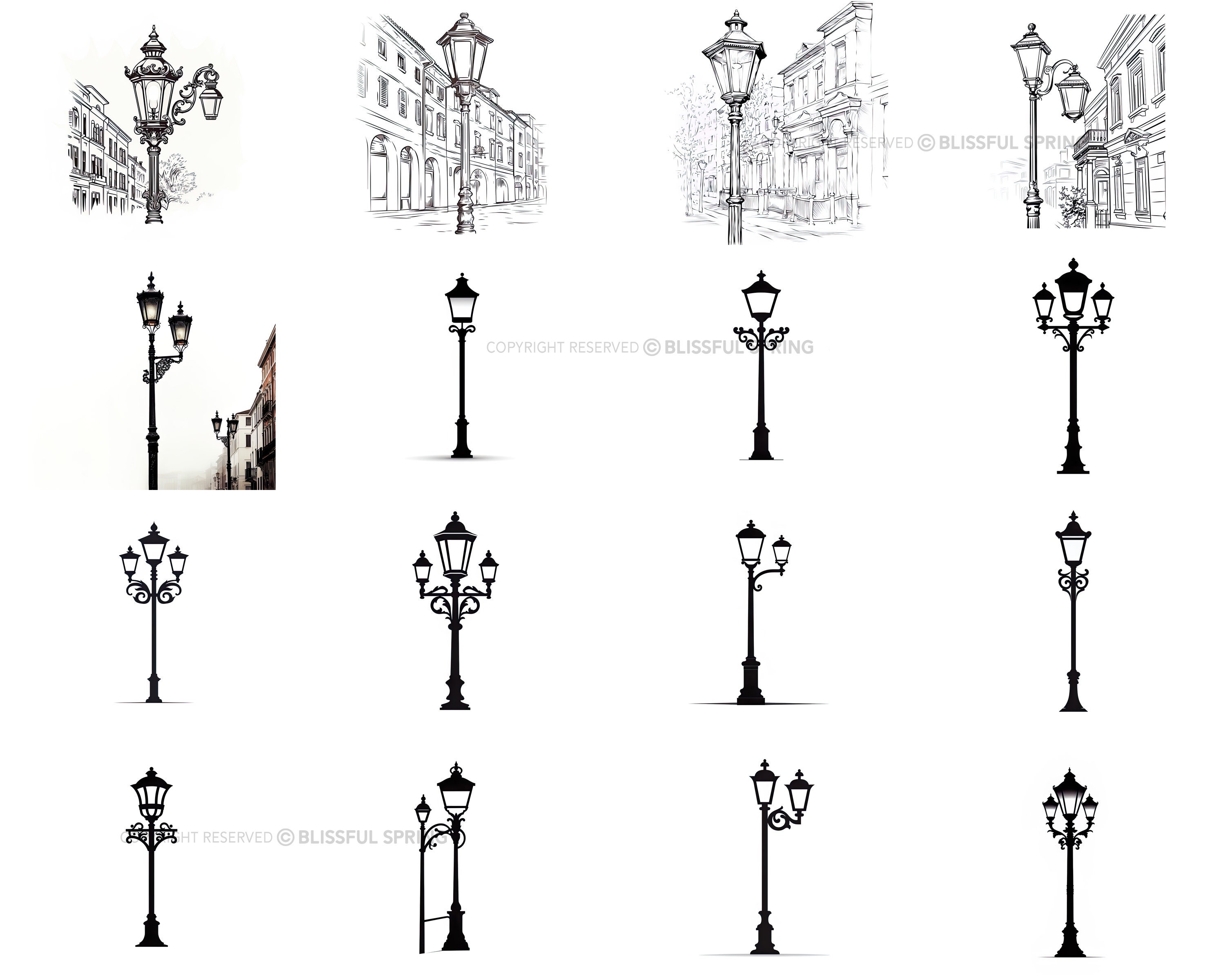 100+ Street Lamp Procreate Brush Set | Unique Realistic Lamp Stamp ...
