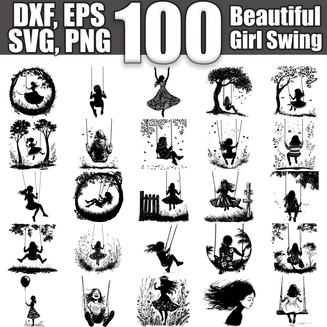Girl Scene SVG Bundle: 100 Designs (digital Download) - Etsy