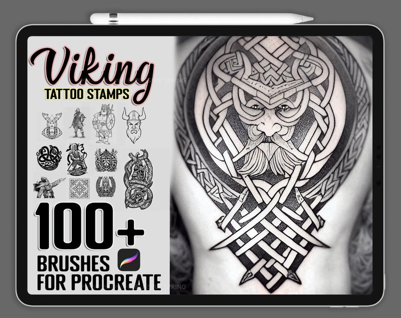 100+ Viking Tattoo Procreate Brushes: Celtic Runes, Nordic Stencils ...
