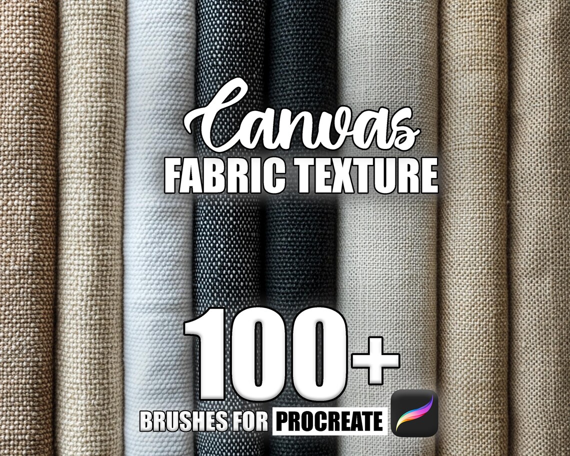 Canvas Fabric Texture Procreate Brushes: 100+ Seamless Patterns ...