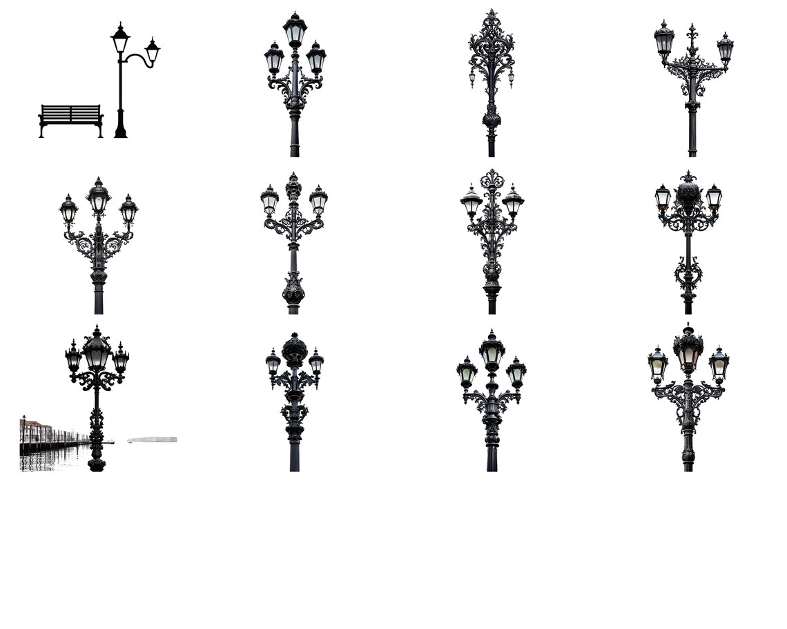 100+ Street Lamp Procreate Brush Set | Unique Realistic Lamp Stamp ...
