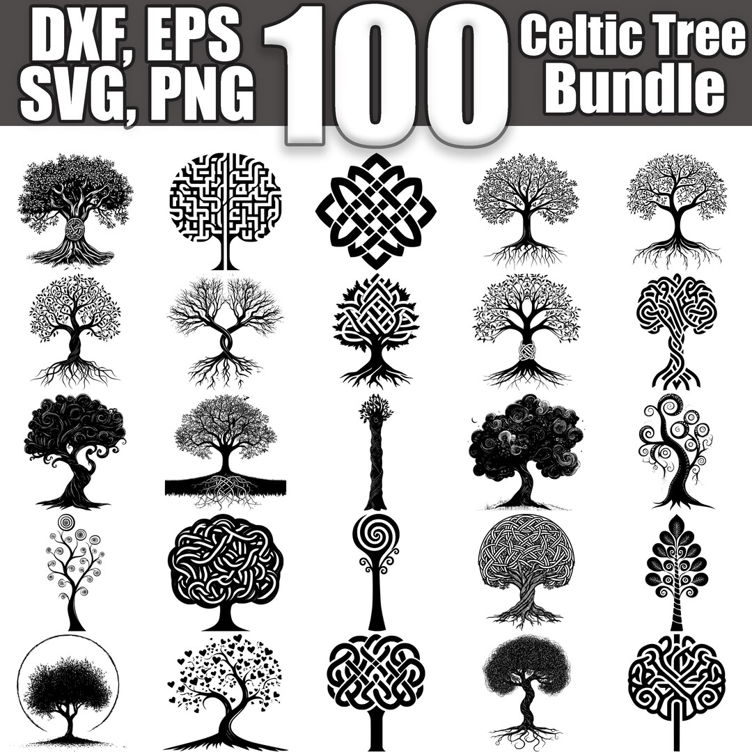 Celtic Tree SVG Bundle, Set of 100, Instant Digital Download Svg Png ...