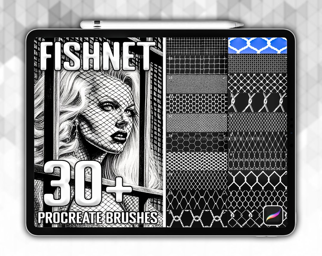 30+ Procreate Fishnet Brushset, Procreate Brushes Anime Manga, Fishnet ...