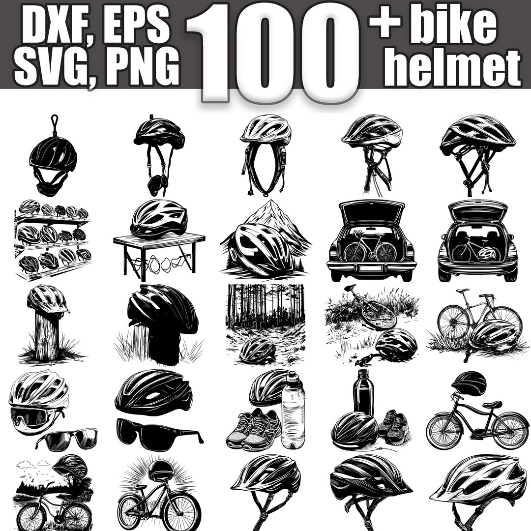 Bike Helmet SVG Bundle, Set of 100, Instant Digital Download Svg Png ...