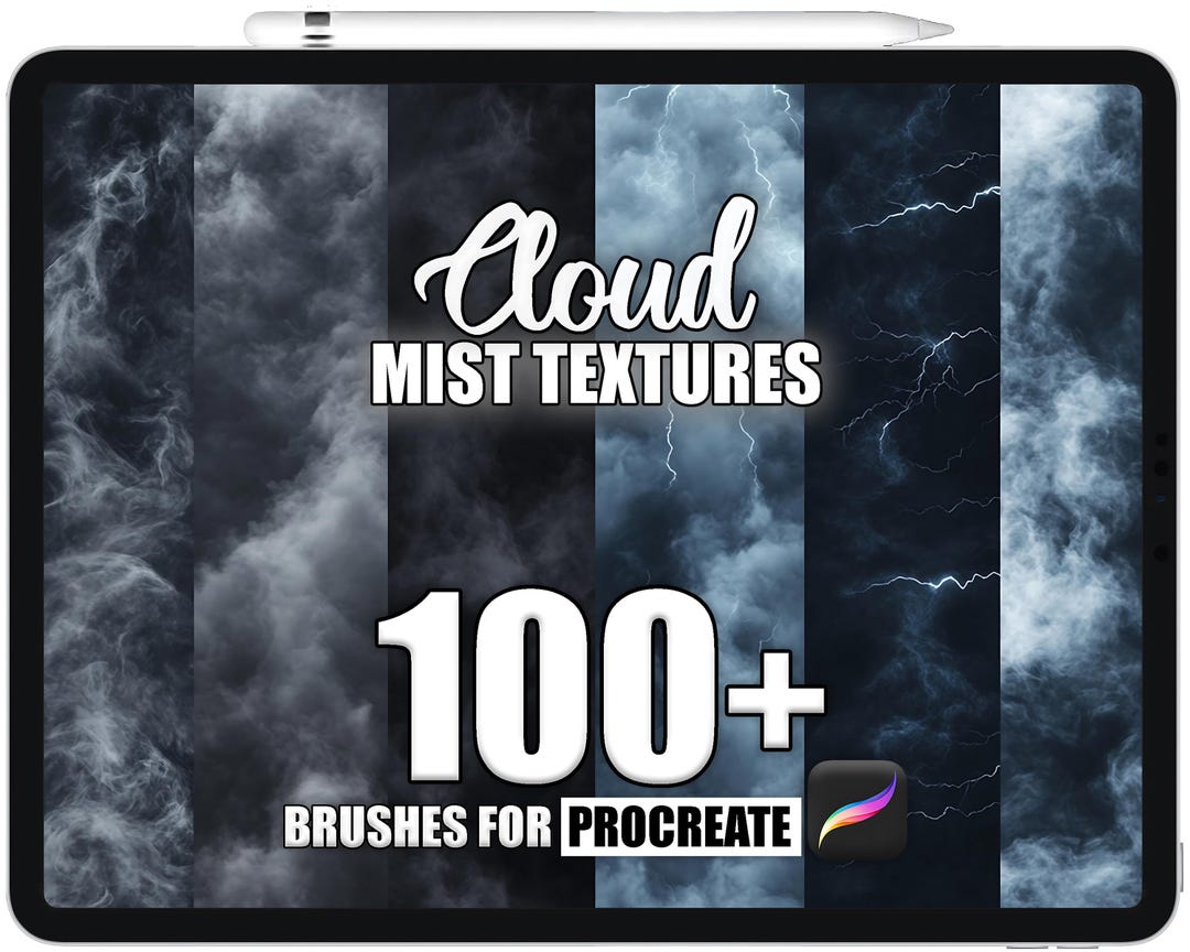 100+ Cloud Mist Texture Procreate Pattern Brushes, Seamless Textures ...