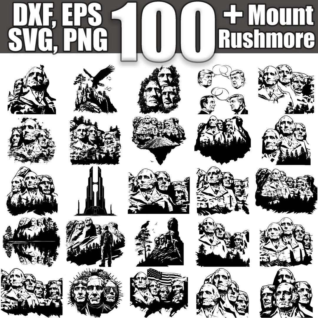Mount Rushmore SVG Bundle, Set of 100, Instant Digital Download Svg Png ...