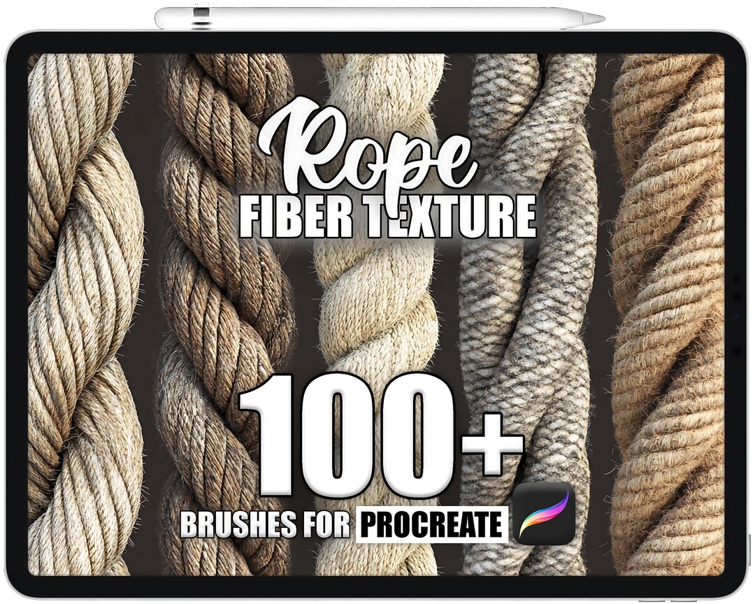 Rope Fiber Texture Procreate Brushes: 100+ Seamless Patterns (digital ...