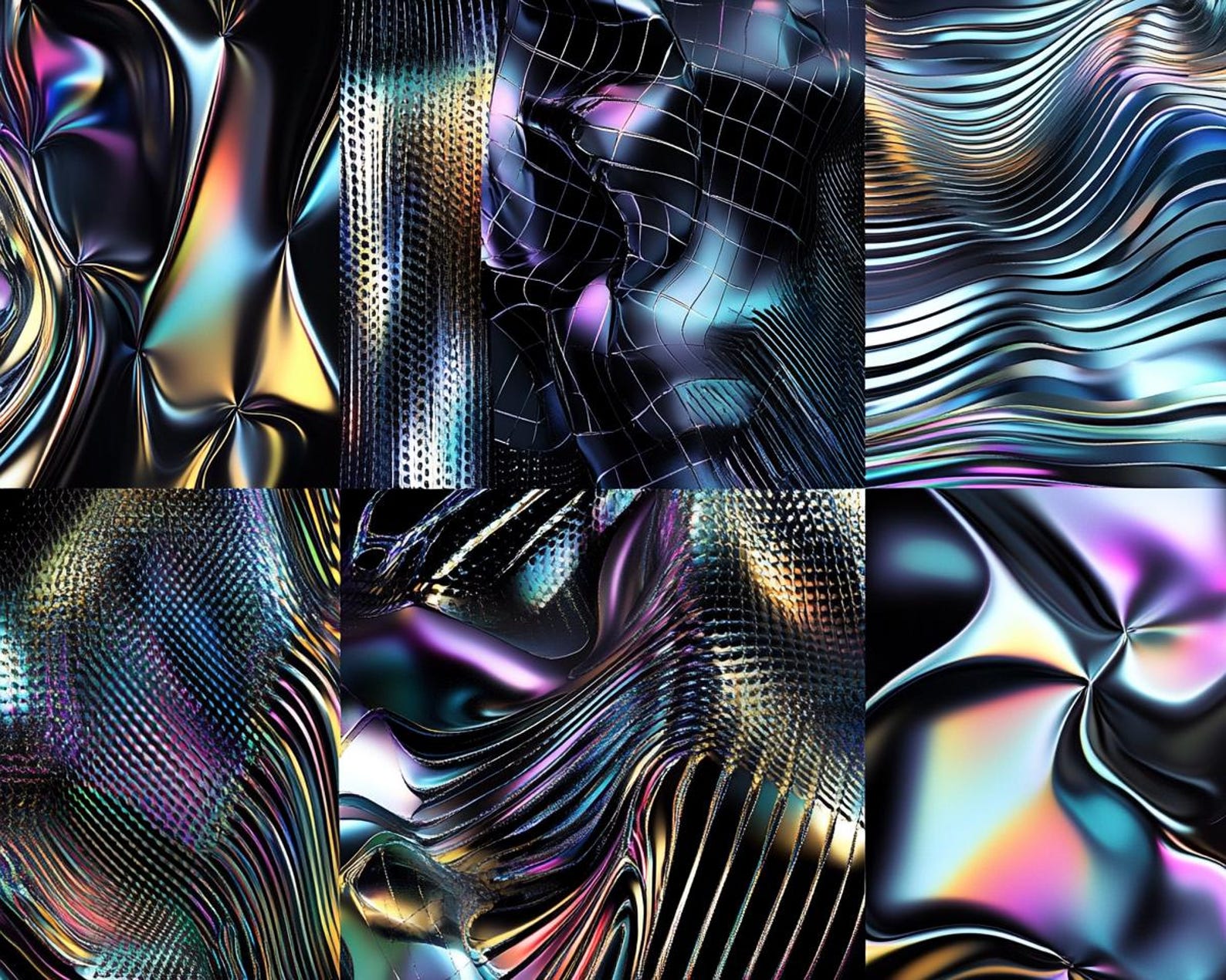 Chrome Texture Procreate Brushes: 100+ Seamless Metal Patterns (instant ...