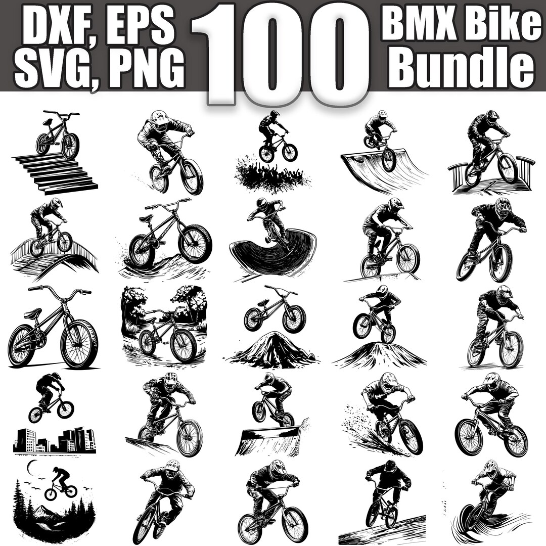 BMX Bike SVG Bundle, Set of 100, Instant Digital Download Svg Png Dxf ...
