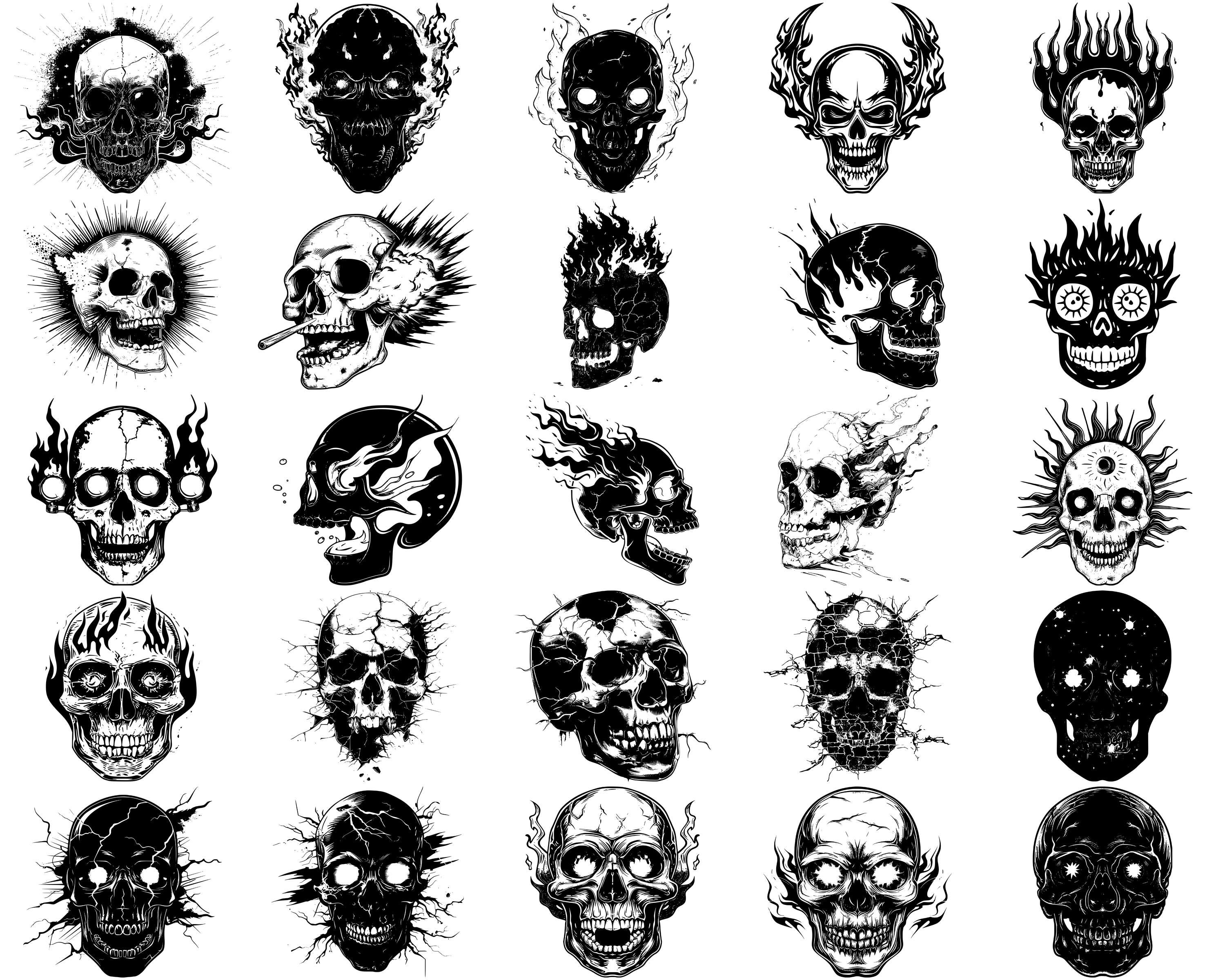 Angry Skull SVG Bundle, Set of 100, Instant Digital Download Svg Png ...
