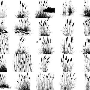 Cattail Reed SVG Bundle, Set of 100, Instant Digital Download Svg Png ...