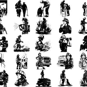 Firefighter Woman SVG Bundle: 100 Heroic Designs (digital Download) - Etsy