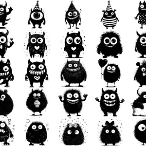 Cute Monster SVG Bundle, Set of 100, Instant Digital Download Svg Png ...