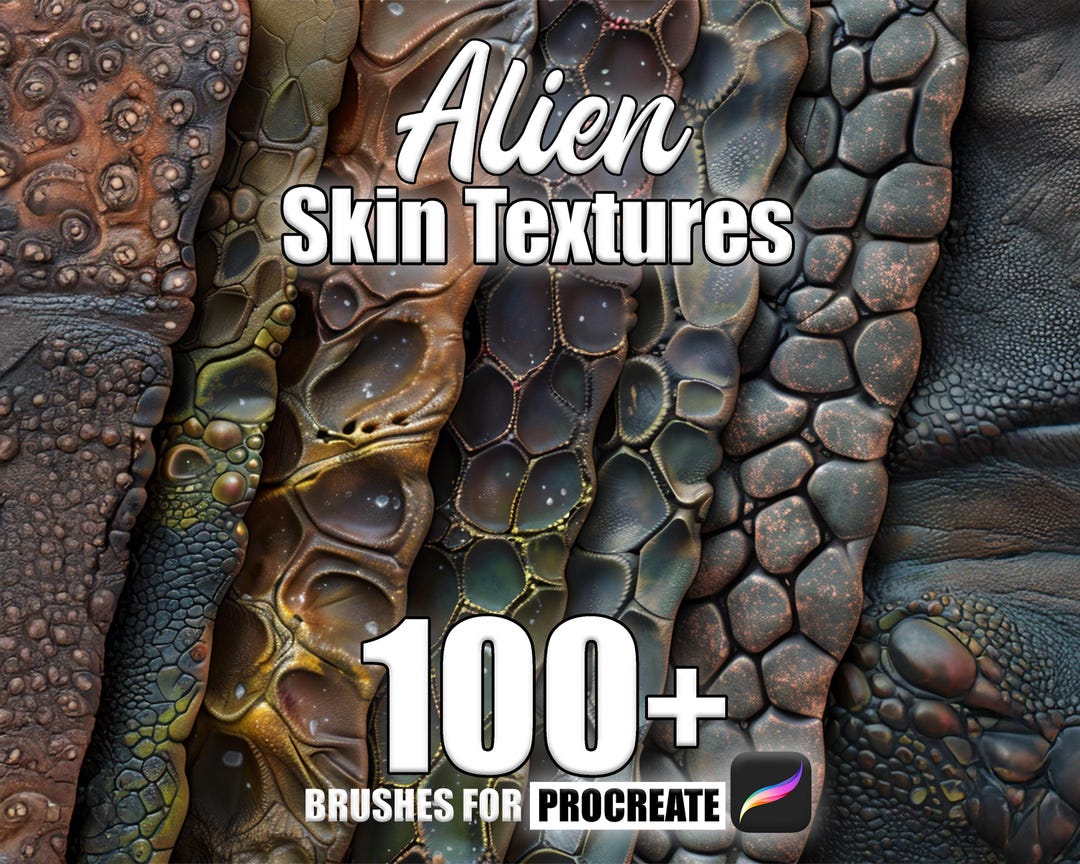 100+ Alien Skin Texture Procreate Brushes: Seamless Sci-fi Patterns ...