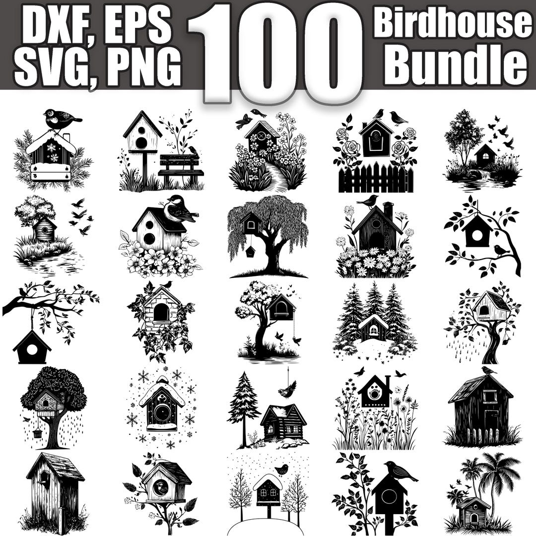 Bird House SVG Bundle, Set of 100, Instant Digital Download Svg Png Dxf ...