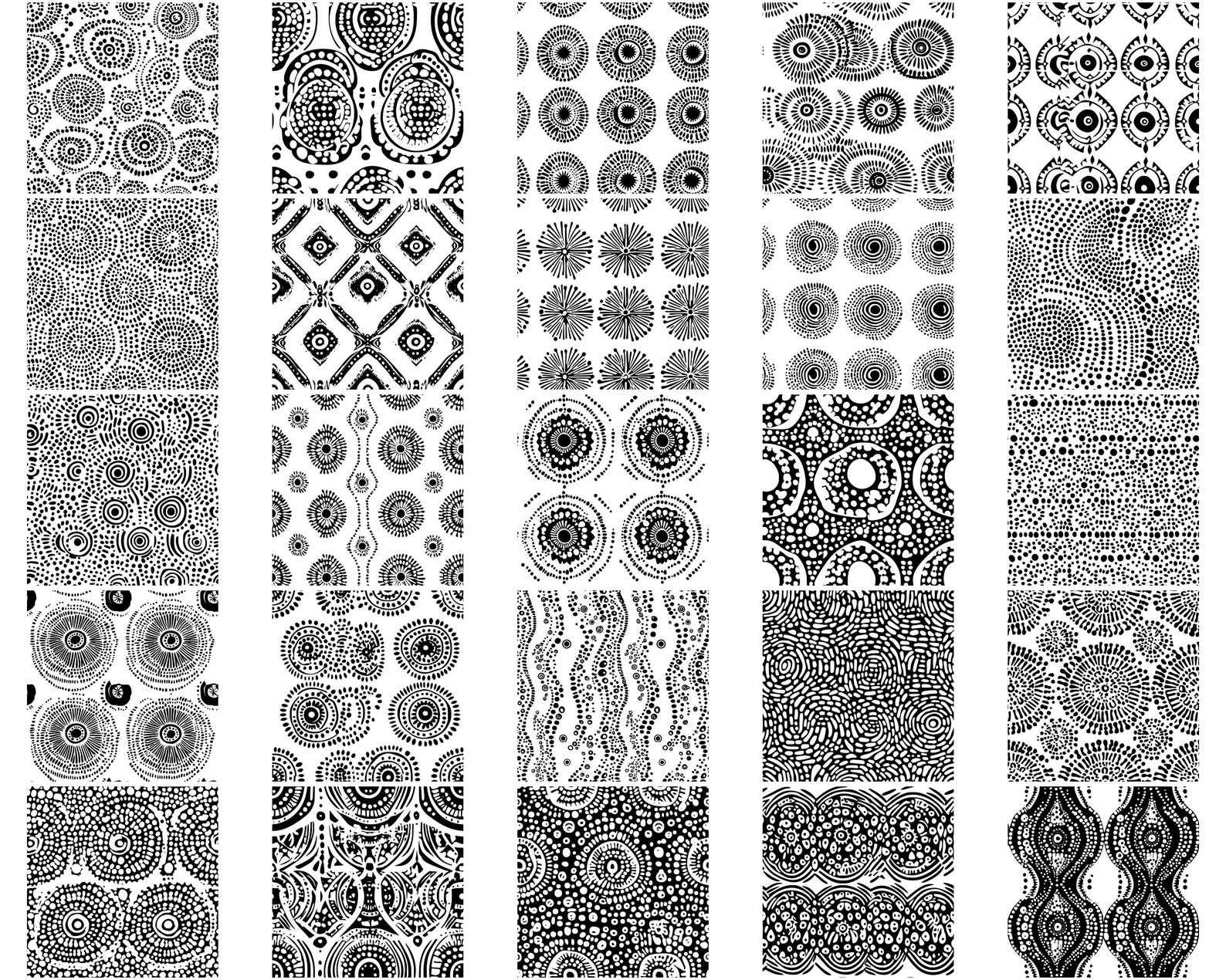 Japanese Shibori Seamless Pattern SVG Bundle: 100 Designs (digital ...