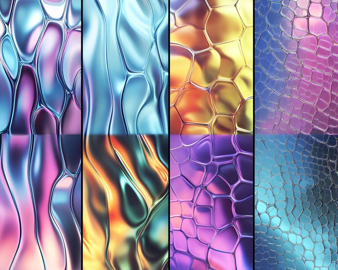 Chrome Texture Procreate Brushes: 100+ Seamless Metal Patterns (instant ...