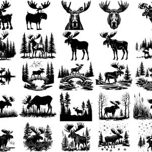 Moose SVG Bundle, Set of 100, Instant Digital Download Svg Png Dxf Eps ...