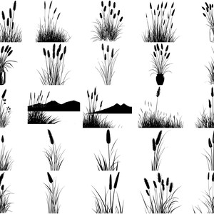 Cattail Reed SVG Bundle, Set of 100, Instant Digital Download Svg Png ...