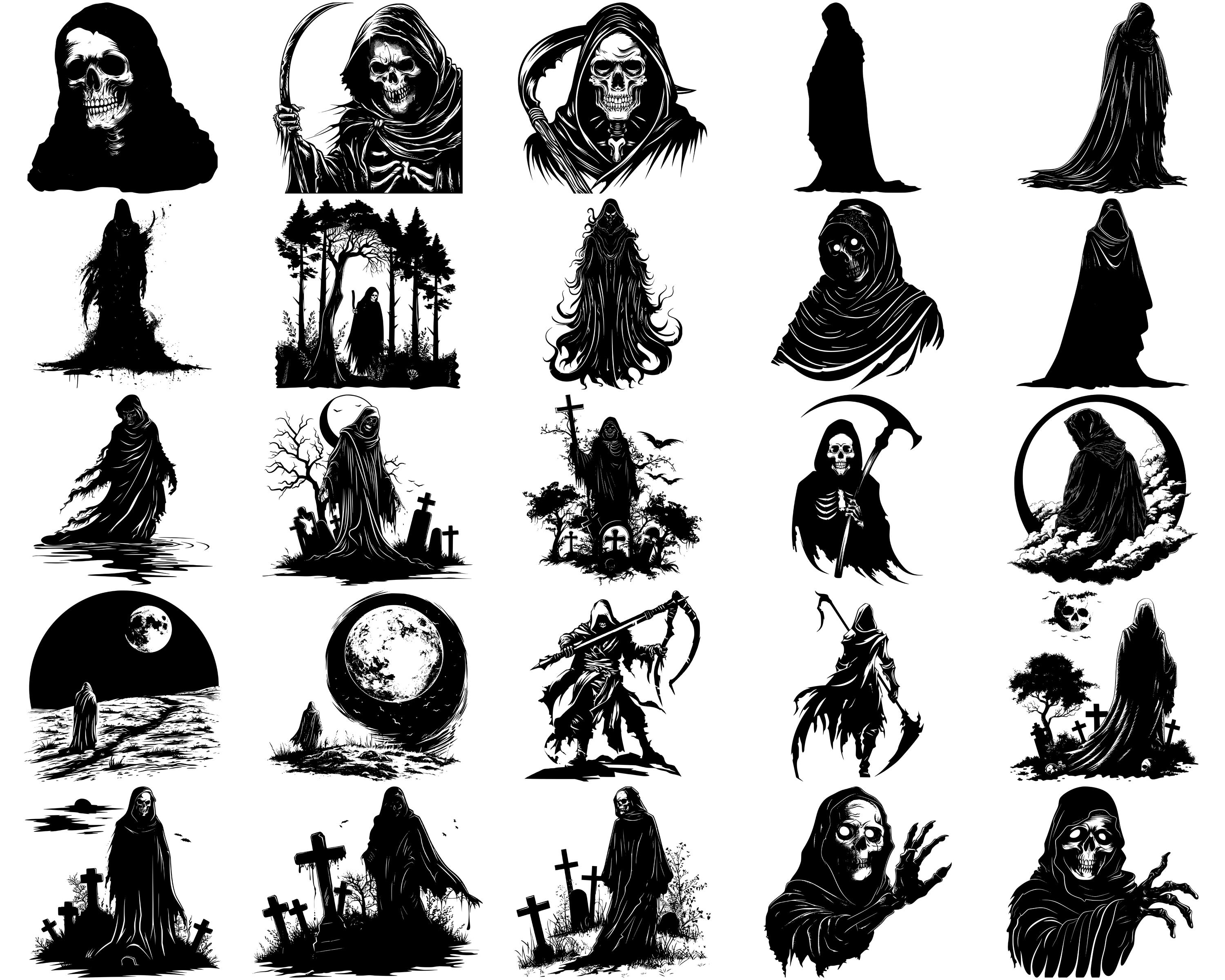Grim Reaper SVG Bundle, Set of 100, Instant Digital Download Svg Png ...