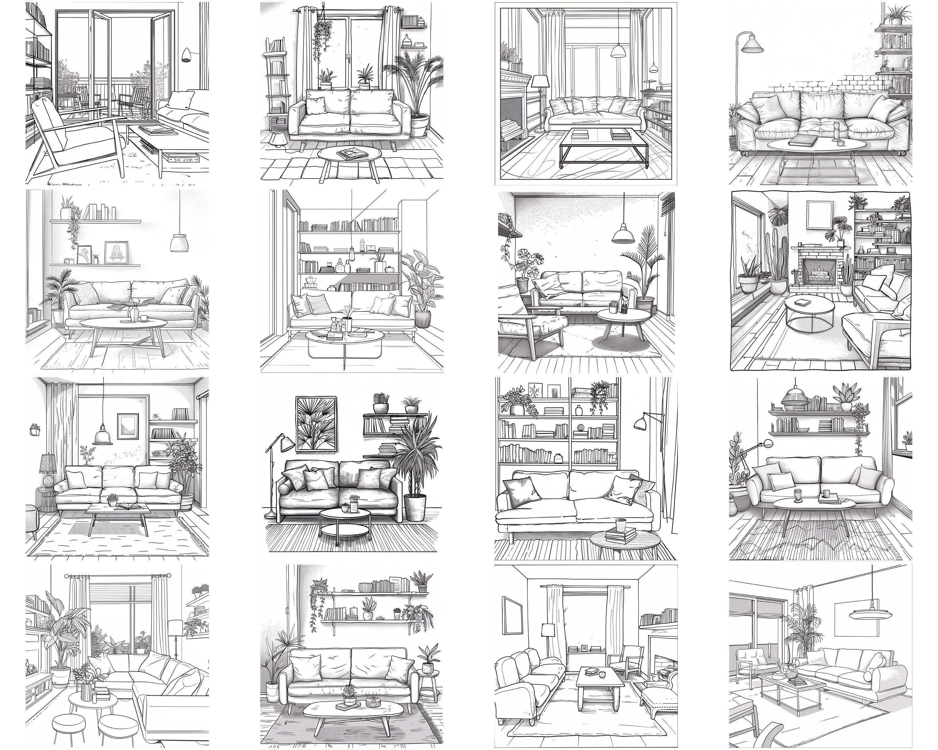 135+ Living Room Procreate Brush Set | Stamps for Procreate | Instant ...