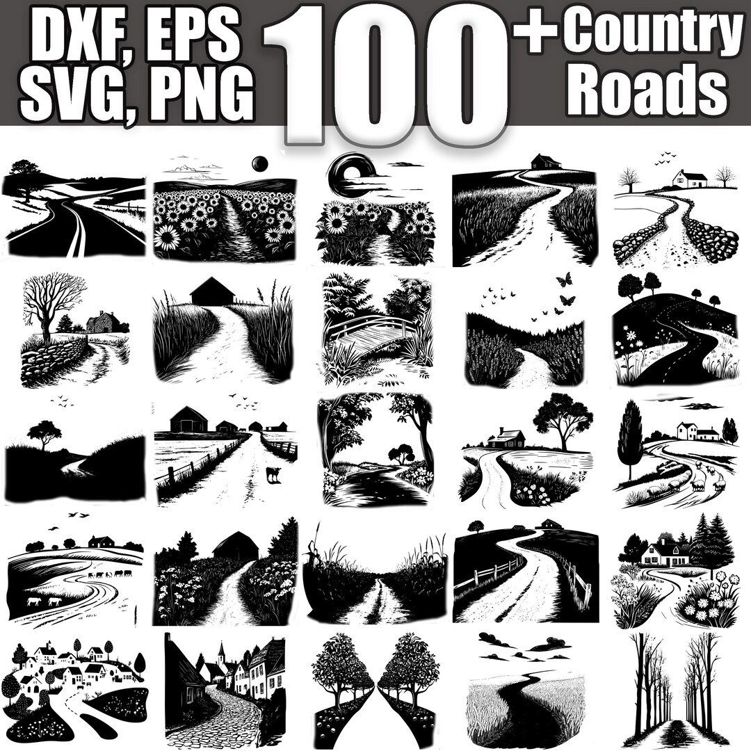 Country Roads SVG Bundle, Set of 100, Instant Digital Download Svg Png ...