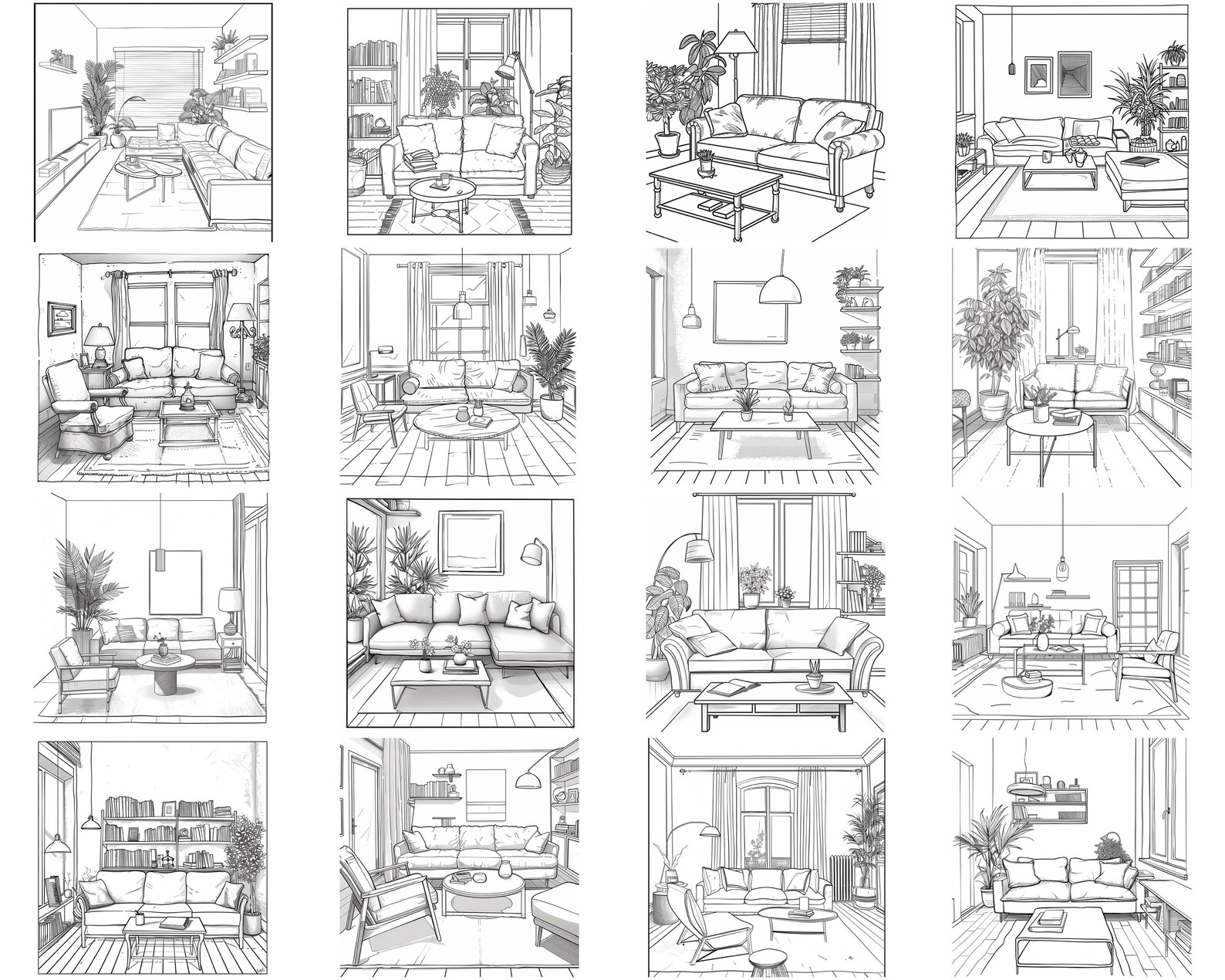 135+ Living Room Procreate Brush Set | Stamps for Procreate | Instant ...